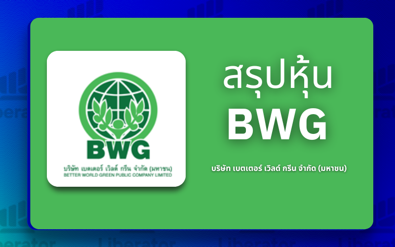 สรุปหุ้น BWG : บริษัท เบตเตอร์ เวิลด์ กรีน จำกัด (มหาชน) | Liberator
